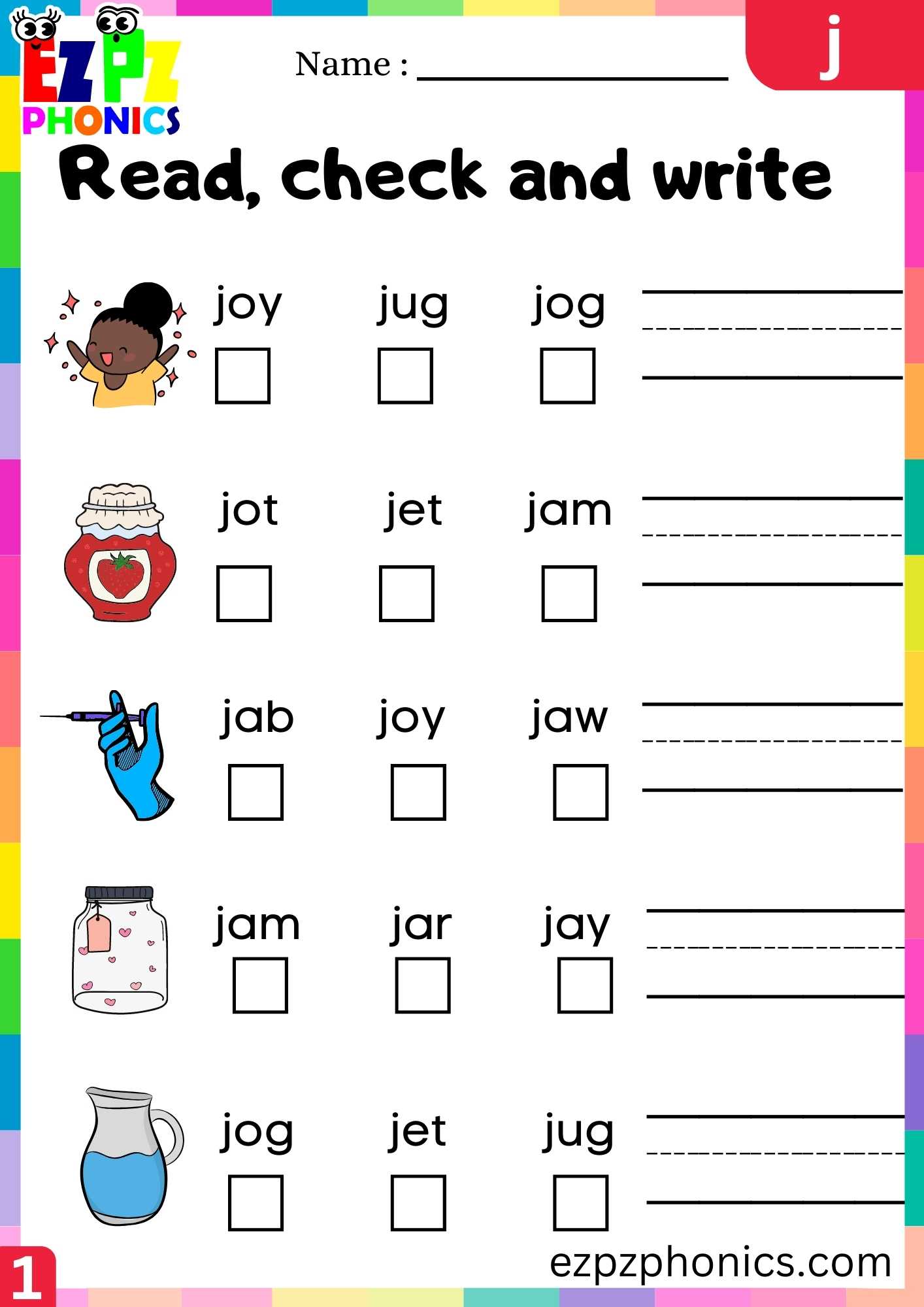 J BEGINNING SOUND - ezpzphonics.com